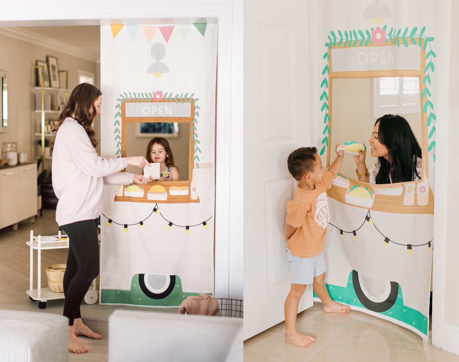 Swingly Camper Food Truck Doorway Playhouse | Ten Little Kids’ Toys